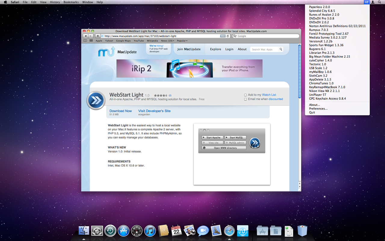 eosgarden - Freeware - UpdateMenu - Overview